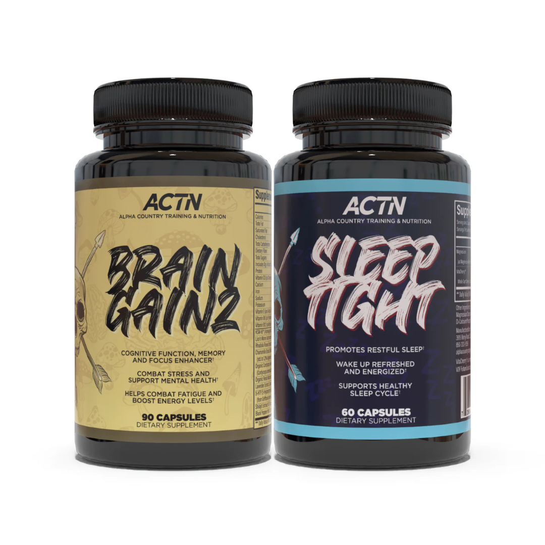 Brain Gainz + Sleep Tight Stack – Alpha Country Training + Nutrition